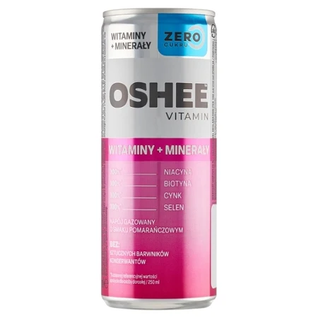 Oshee Vitamin Napój gazowany o smaku pomarańczowym 250 ml - promocja ...