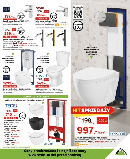 Kompakt wc Cersanit - 17% TANIEJ! - promocja Leroy Merlin - Ding.pl