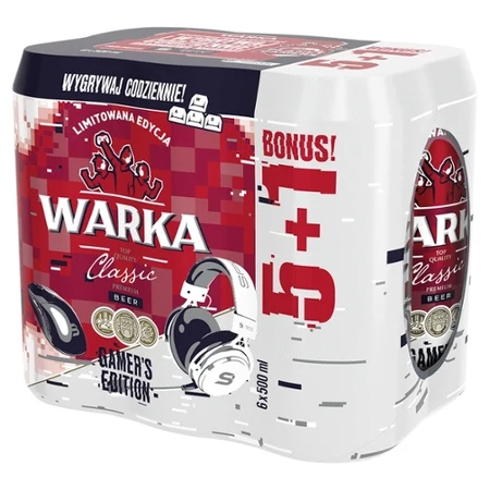Warka Classic Piwo jasne 6 x 500 ml - promocja EuroSPAR - Ding.pl