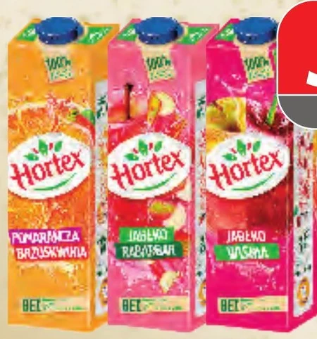 Hortex Napój jabłko rabarbar 1 l - promocja PSS Społem Poznań - Ding.pl