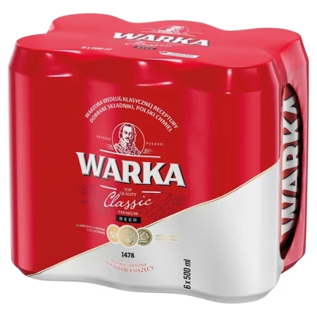 Warka Classic Piwo jasne 6 x 500 ml - promocja Netto - Ding.pl