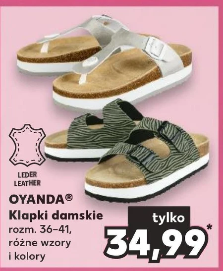Klapki damskie Oyanda - promocja Kaufland - Ding.pl