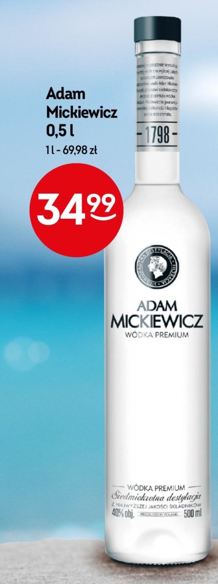 Wódka Adam Mickiewicz - promocja Żabka - Ding.pl