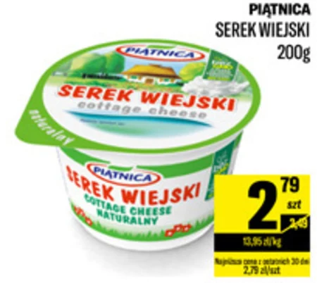 Piątnica Serek wiejski naturalny 200 g - 20% TANIEJ! - promocja ...