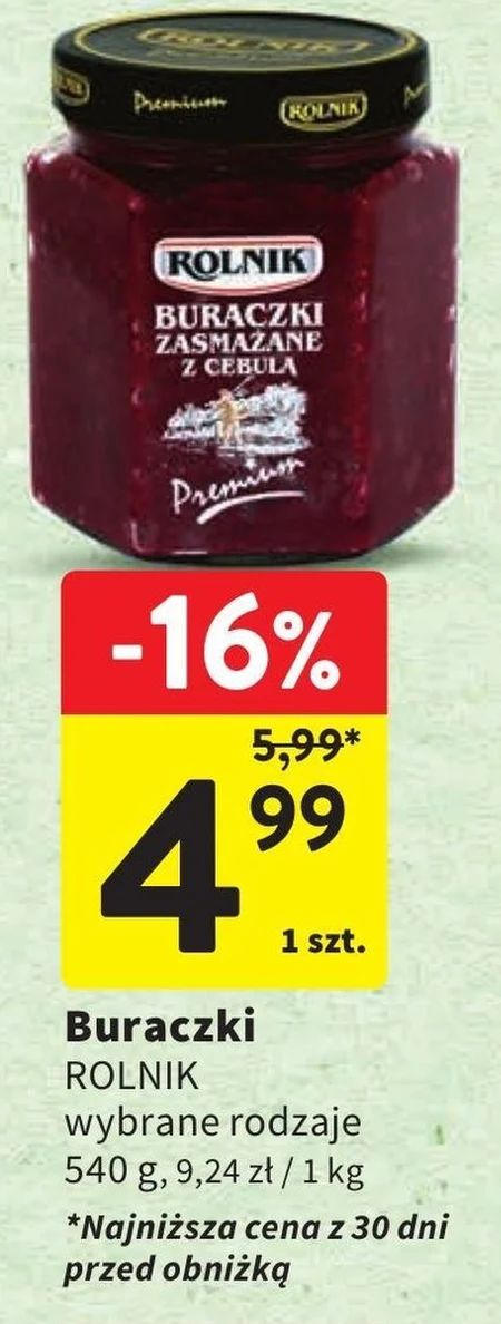 Rolnik Premium Buraczki zasmażane z cebulą 540 g - 16% TANIEJ ...