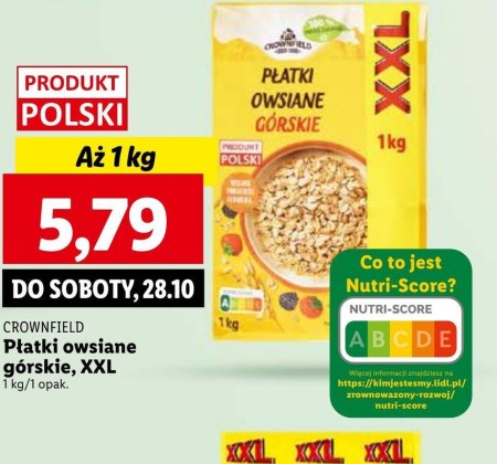 Płatki owsiane Crownfield - promocja Lidl - Ding.pl
