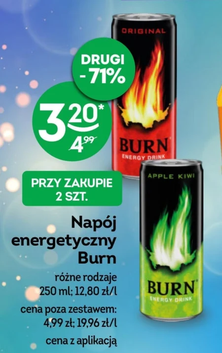 Burn Original Gazowany napój energetyczny 250 ml - 35% TANIEJ ...