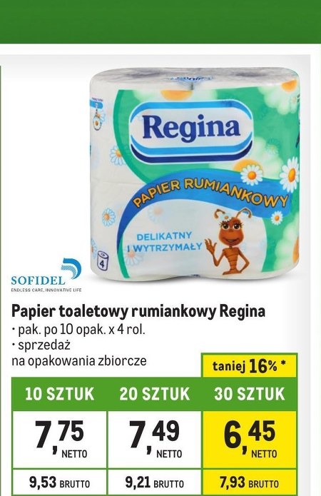 Papier toaletowy Regina - promocja Makro Cash&Carry - Ding.pl