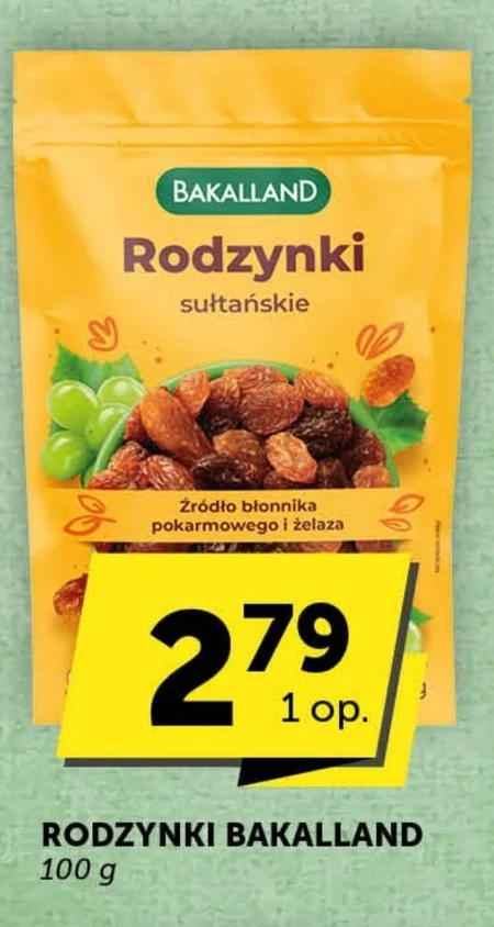 Bakalland Rodzynki sułtańskie 100 g - promocja Groszek - Ding.pl