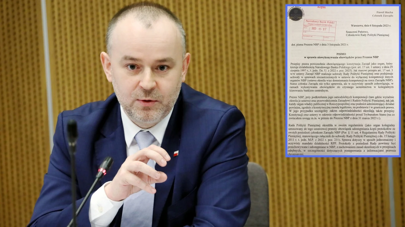 Ostry spór w NBP. Członek zarządu Paweł Mucha kontra Adam Glapiński ...