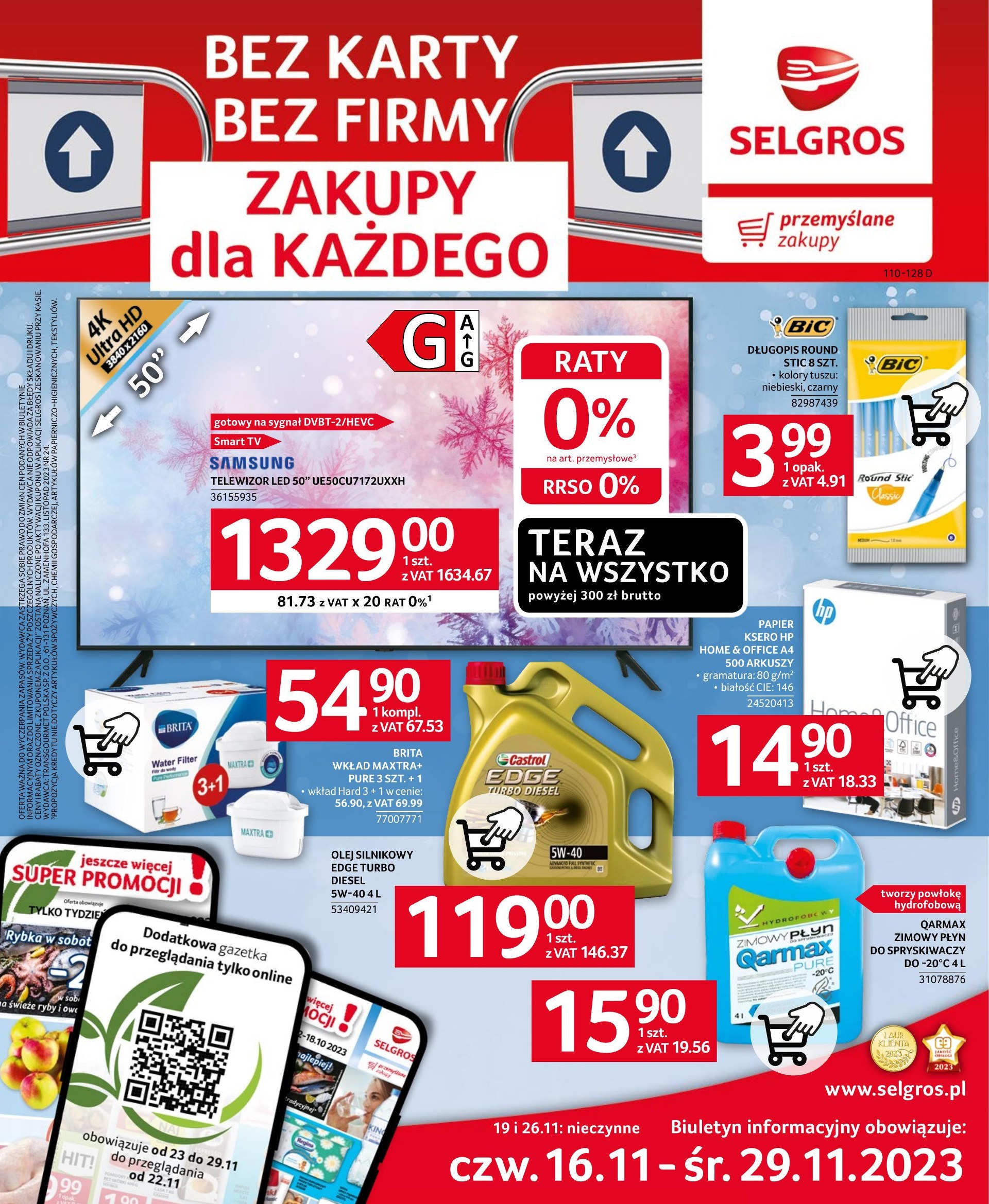 Selgros Cash&Carry Gazetka promocyjna 16-29.11 | Okazjum.pl