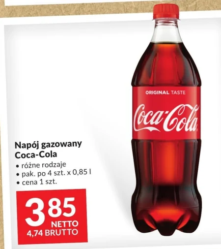 Coca-Cola Napój gazowany 850 ml - promocja Makro Cash&Carry - Ding.pl