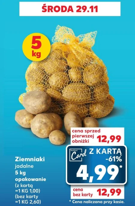 Ziemniaki Kaufland - 61% TANIEJ! - promocja Kaufland - Ding.pl