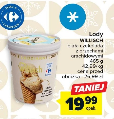 Lody Willisch - 25% TANIEJ! - promocja Carrefour - Ding.pl