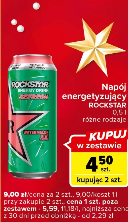 Napój energetyczny Rockstar - 19% TANIEJ! - promocja Carrefour Express ...
