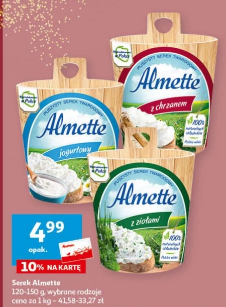 Almette Puszysty serek twarogowy śmietankowy 150 g - promocja Moje ...