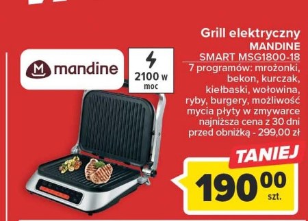 Grill elektryczny Mandine - promocja Carrefour - Ding.pl