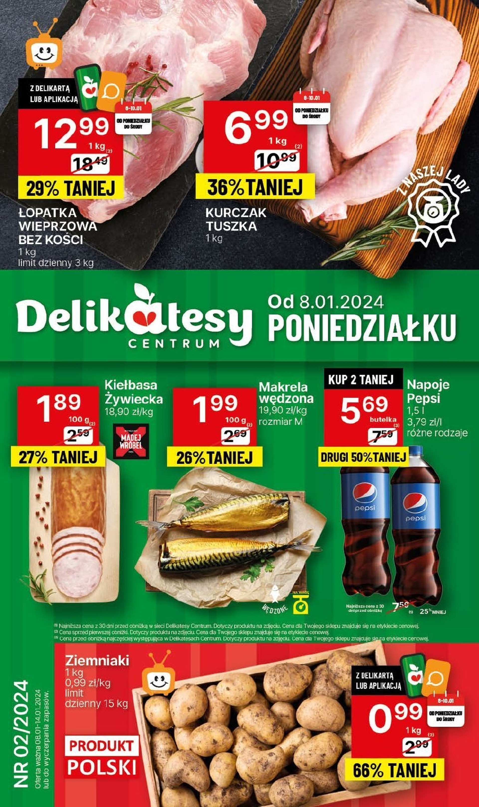 Delikatesy Centrum Gazetka promocyjna 8-14.01 | Okazjum.pl