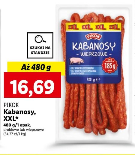 Kabanosy Pikok - promocja Lidl - Ding.pl