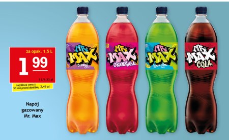 Napój gazowany Mr. Max - 20% TANIEJ! - promocja Gram Market - Ding.pl