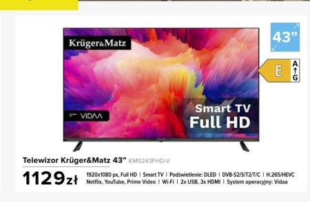 Smart tv Krüger&Matz - promocja Rebel Electro - Ding.pl