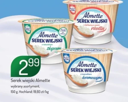 Almette Serek wiejski z delikatnym serem ricotta 150 g - promocja Avita ...