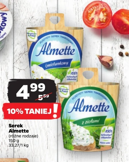 Almette Puszysty serek twarogowy z ziołami 150 g - 10% TANIEJ ...