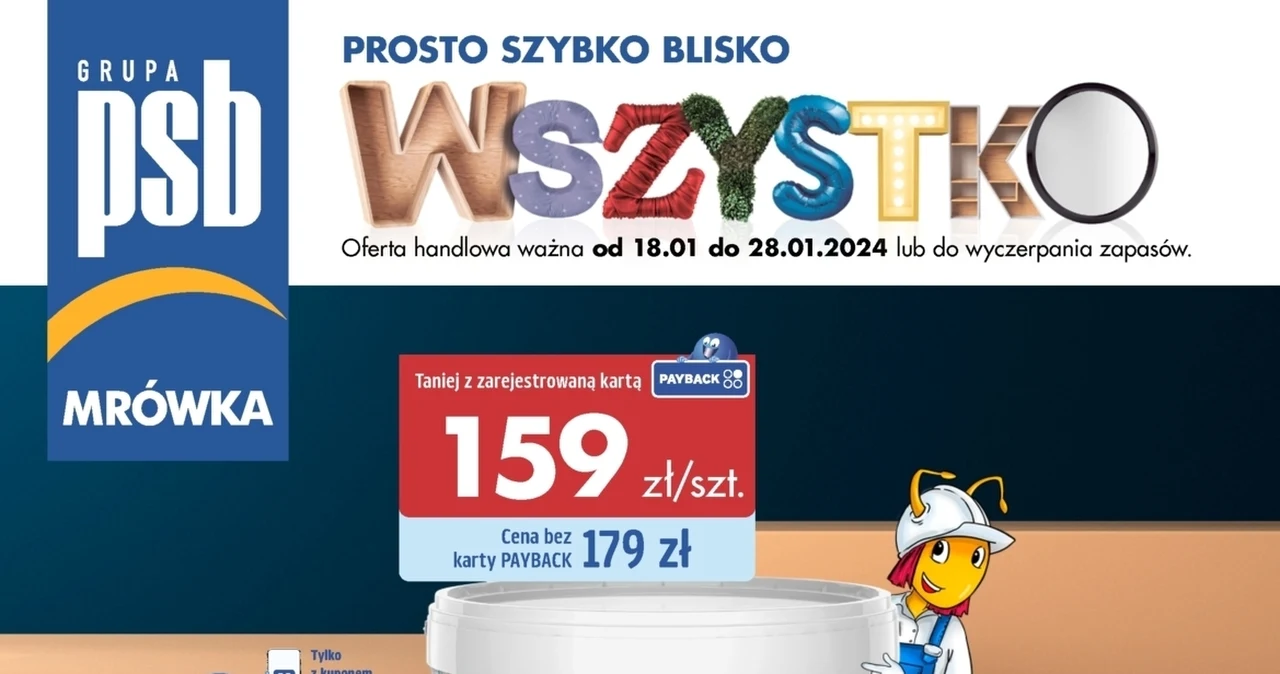 PSB Mrówka Gazetka Promocyjna - oferty, rabaty, kupony [18.01 do 28.01.2024]-Wrzesień str. 1|Ding.pl