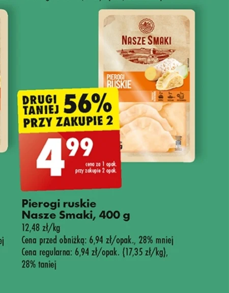Pierogi Nasze Smaki - 28% TANIEJ! - promocja Biedronka - Ding.pl