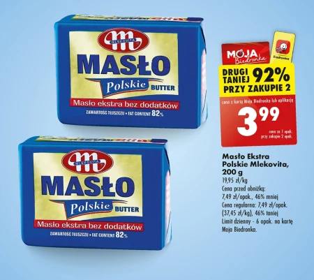 Masło Mlekovita - 46% TANIEJ! - promocja Biedronka - Ding.pl