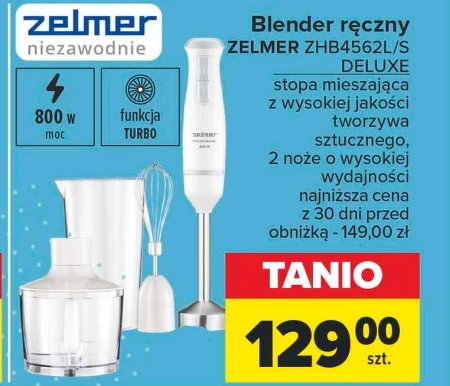Blender ręczny Zelmer - 13% TANIEJ! - promocja Carrefour - Ding.pl
