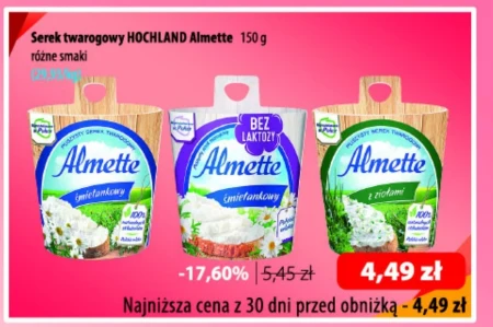Almette Puszysty serek twarogowy śmietankowy 150 g - 17% TANIEJ ...