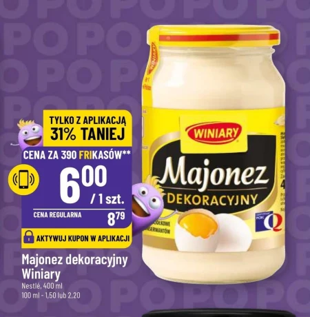 Winiary Majonez Dekoracyjny 400 ml - 31% TANIEJ! - promocja POLOmarket ...