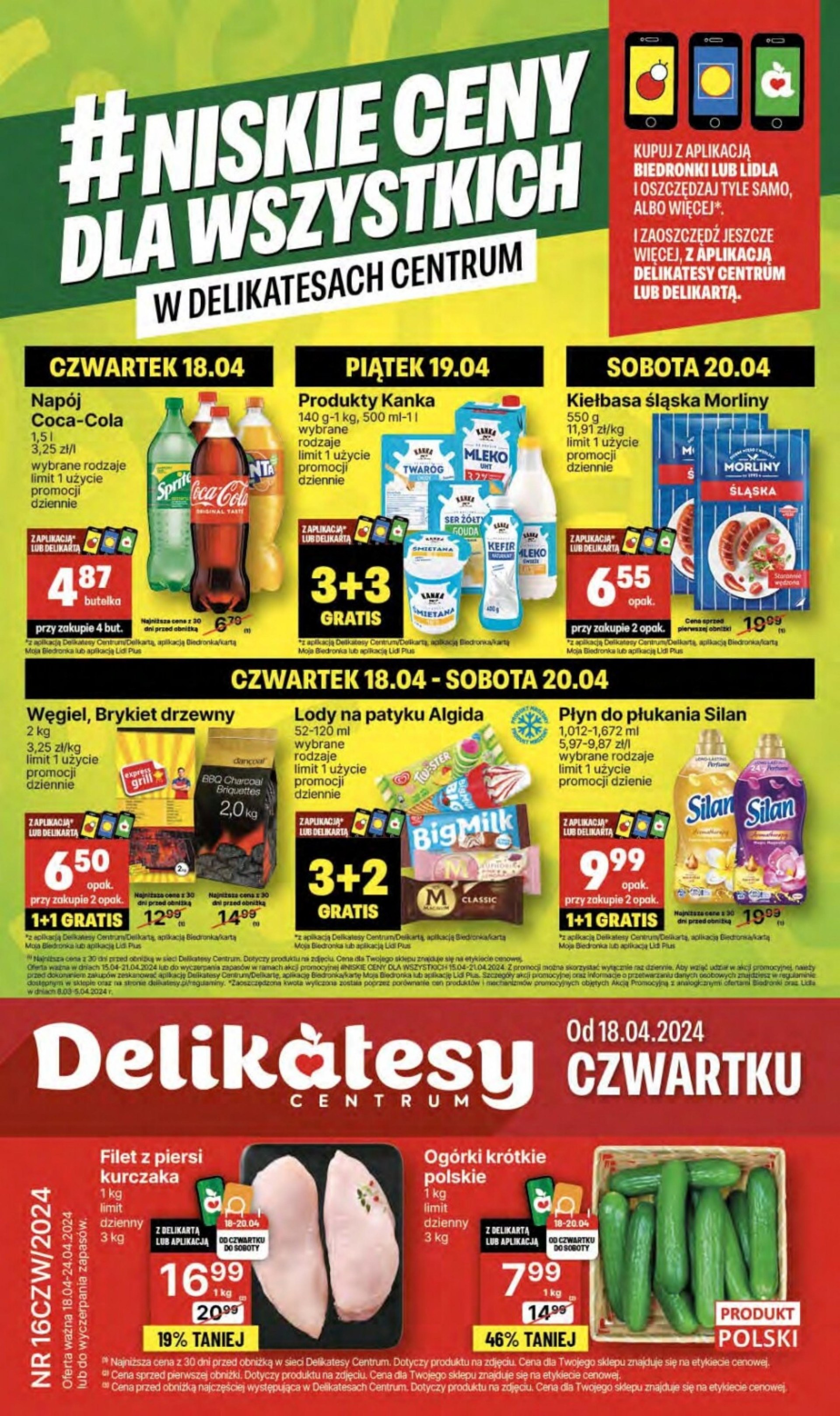 Delikatesy Centrum Gazetka promocyjna 18-24.04 | Okazjum.pl