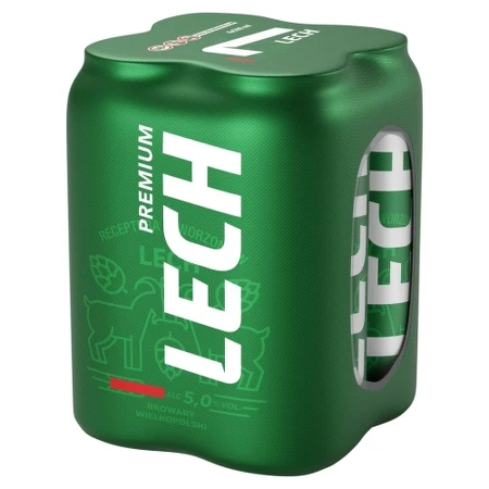 Lech Premium Piwo jasne 2 l (4 x 0,5 l) - promocja SPAR - Ding.pl