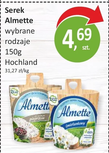 Almette Puszysty serek twarogowy śmietankowy 150 g - promocja Passa ...