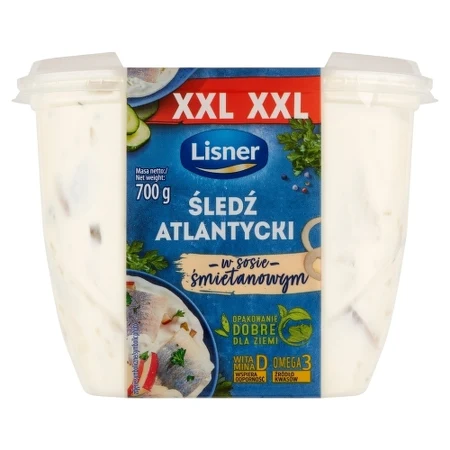 Lisner XXL Śledź atlantycki w sosie śmietanowym 700 g - 25% TANIEJ ...