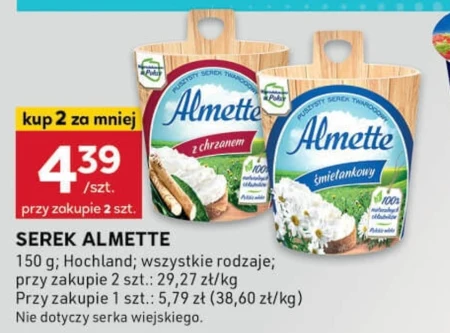 Almette Puszysty serek twarogowy śmietankowy 150 g - 24% TANIEJ ...