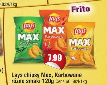 Lay's Max Chipsy ziemniaczane karbowane solone 120 g - promocja PSS ...