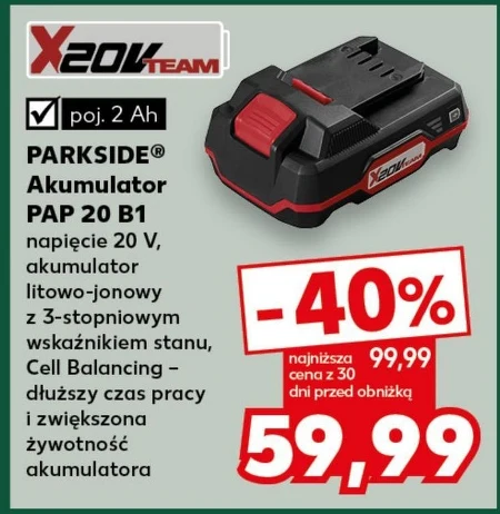Akumulator Parkside - 40% TANIEJ! - promocja Kaufland - Ding.pl