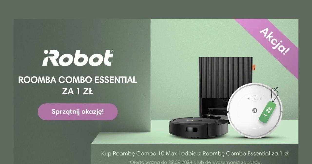 iRobot z nową promocją: drugi robot sprzątający za symboliczną złotówkę! - Ding.pl