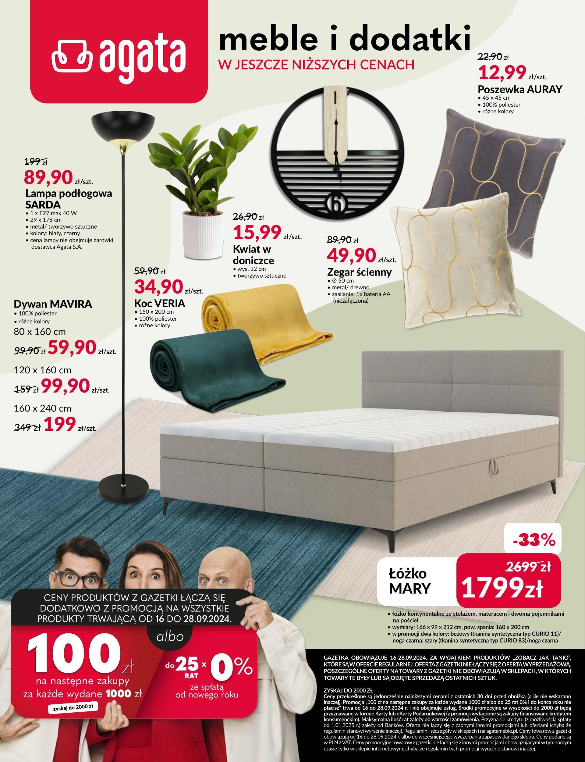 Agata Gazetka promocyjna 16-28.09 | Okazjum.pl