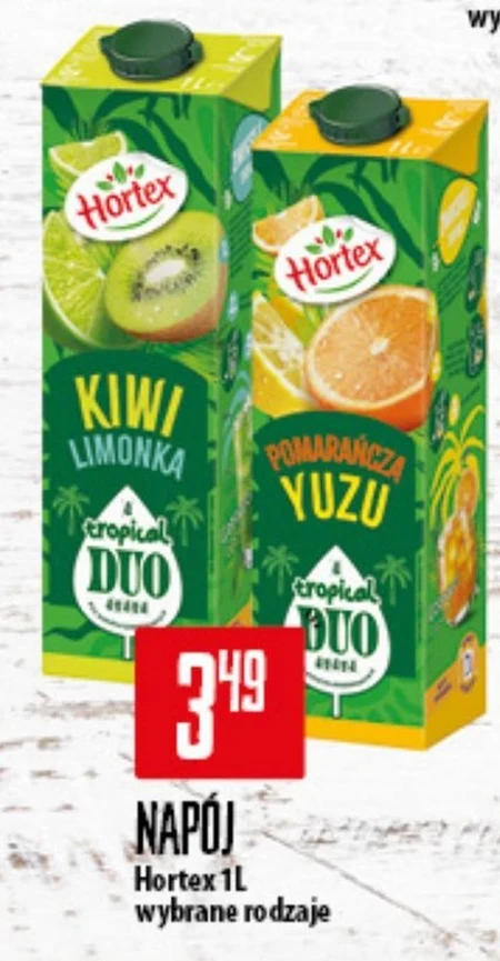 Hortex Tropical Duo Napój wieloowocowy pomarańcza yuzu 1 l - promocja PSS Społem Katowice - Ding.pl