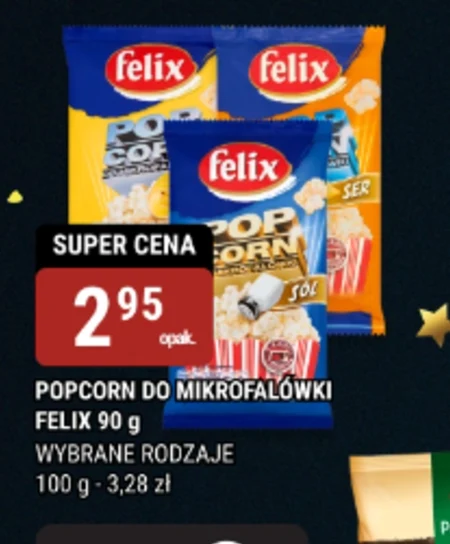 Felix Popcorn o smaku serowym do mikrofalówki 90 g - promocja bi1 - Ding.pl