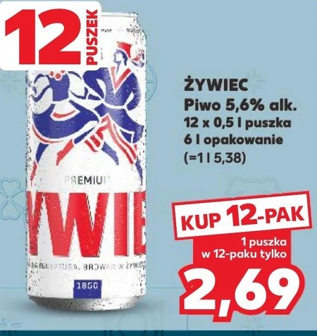 Żywiec Piwo jasne 500 ml - promocja Kaufland - Ding.pl