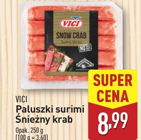 Vici Śnieżny krab Paluszki surimi 250 g - promocja Aldi - Ding.pl