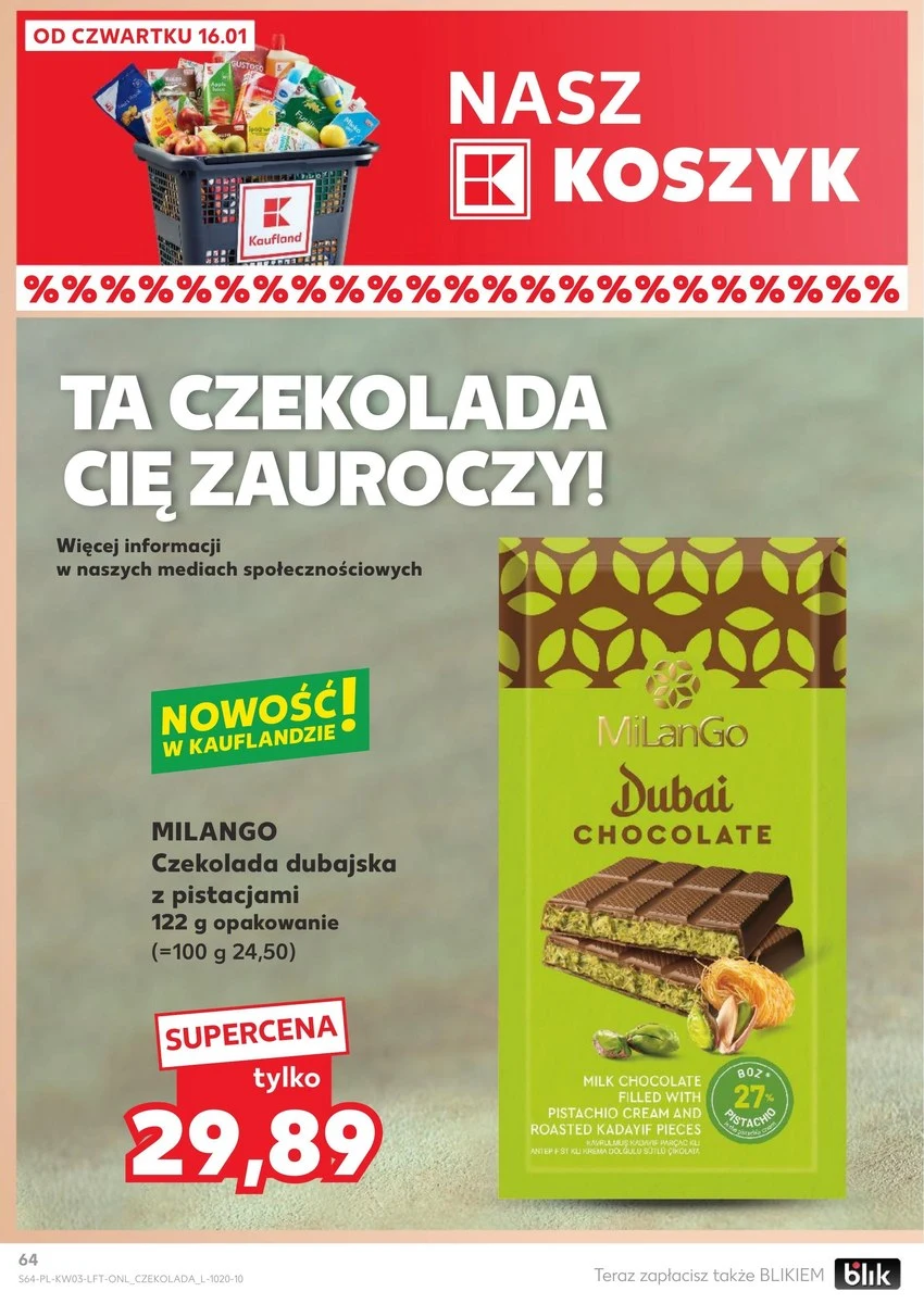 Czekolada dubajska taniej w Kauflandzie! Dwie wersje do wyboru ...