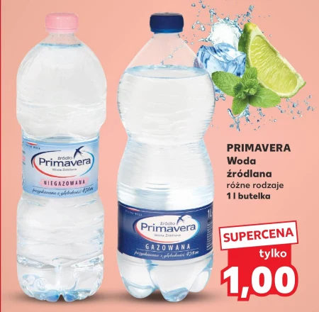 Primavera Woda źródlana niegazowana 1 l - promocja Kaufland - Ding.pl