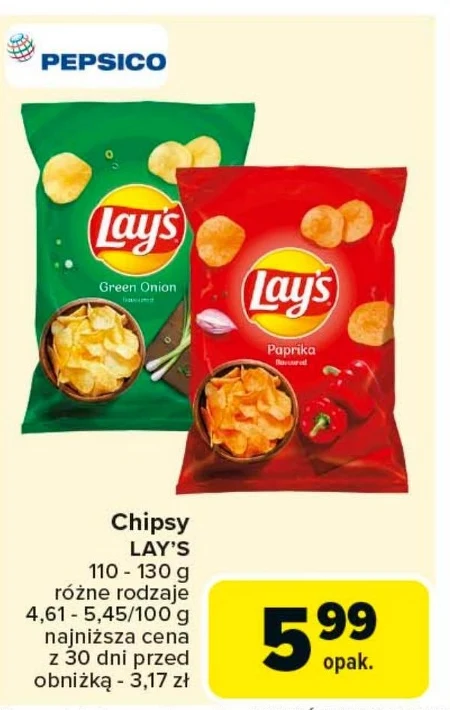 Lay's Chipsy ziemniaczane o smaku papryki 130 g - -88% TANIEJ ...
