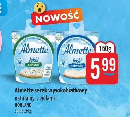 Almette Puszysty serek twarogowy śmietankowy 150 g - promocja Mokpol ...